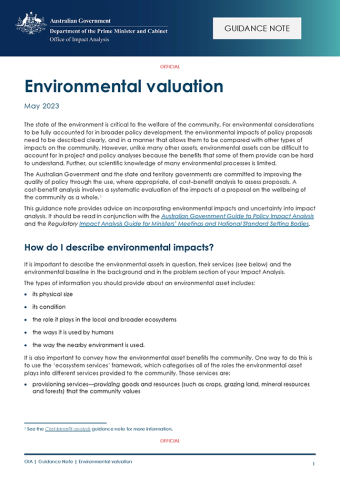 Environmental valuation | The Office of Impact Analysis